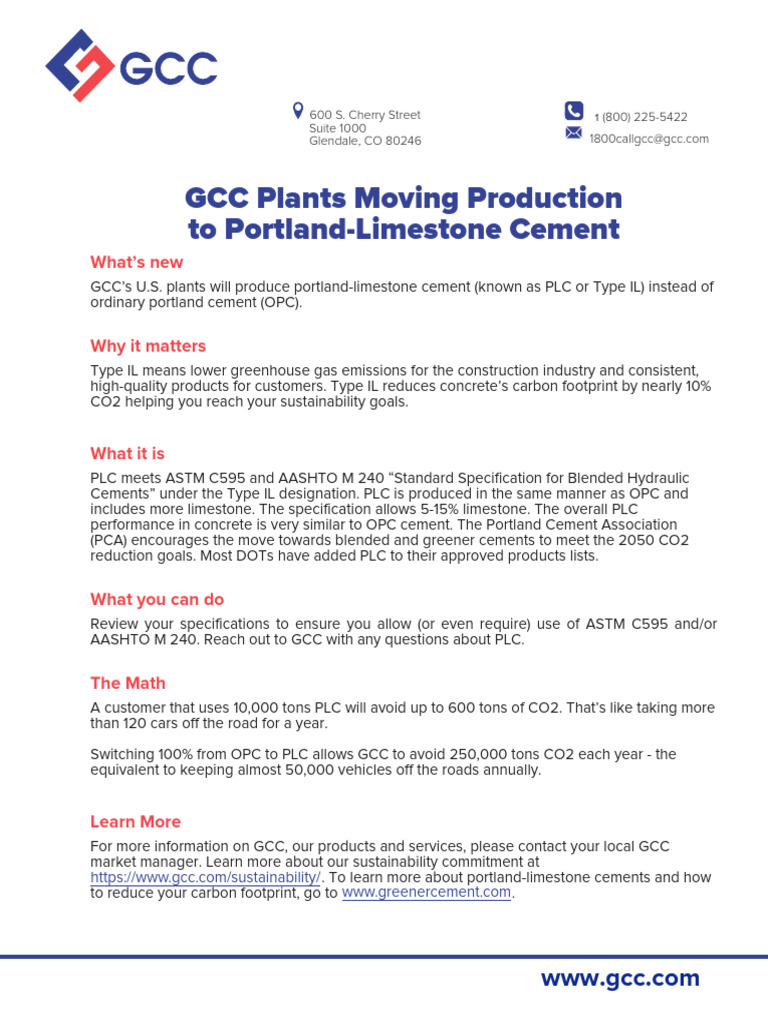 Gcc Plc 2022 | PDF | Cement | Concrete
