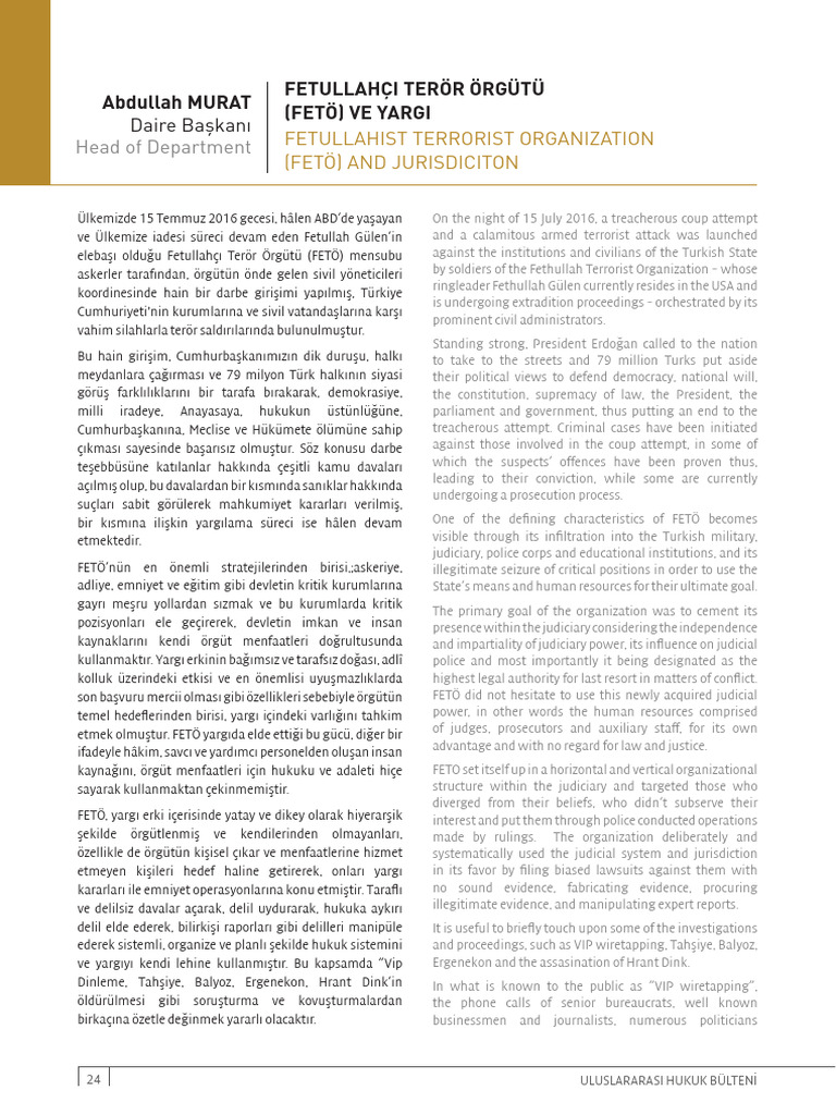 Daire Başkanı: Head of Department | PDF