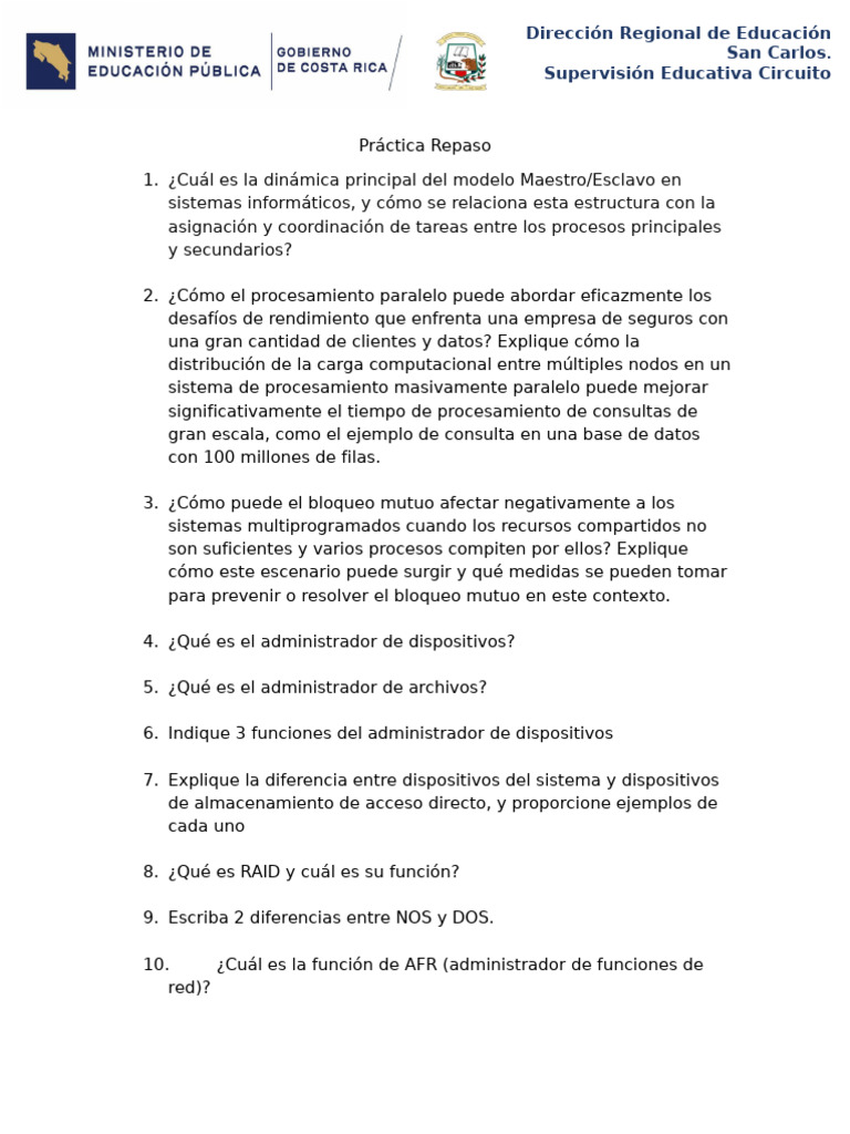 Práctica Repaso | PDF