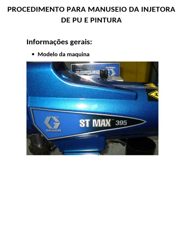 Manuseio Seguro da Injetora de PU | PDF