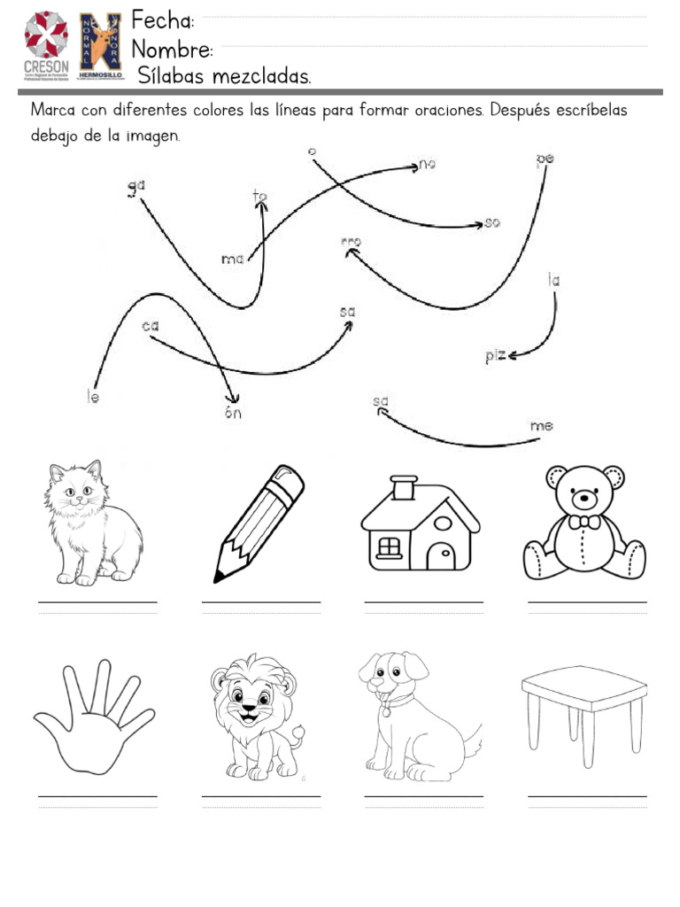 Silabas Mezcladas Fácil. Fotocopias | PDF