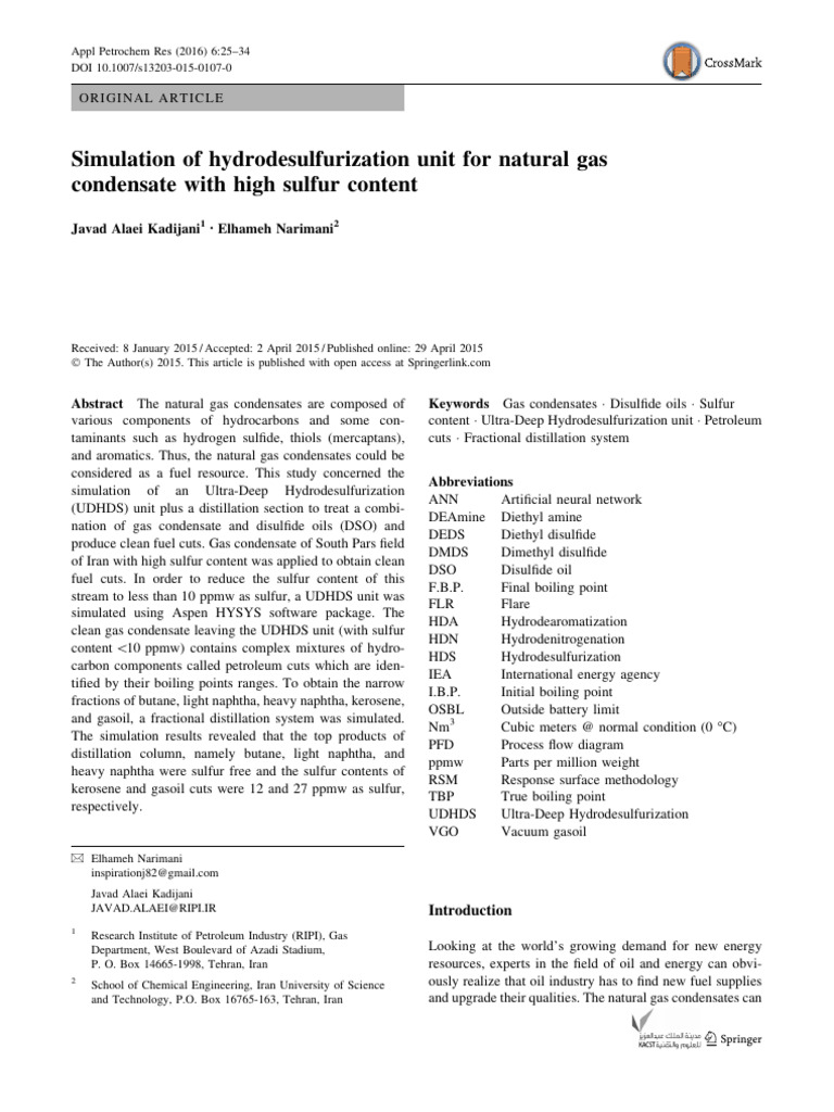 Hydrodesulfurization Gas Condensate | PDF | Distillation | Fuels