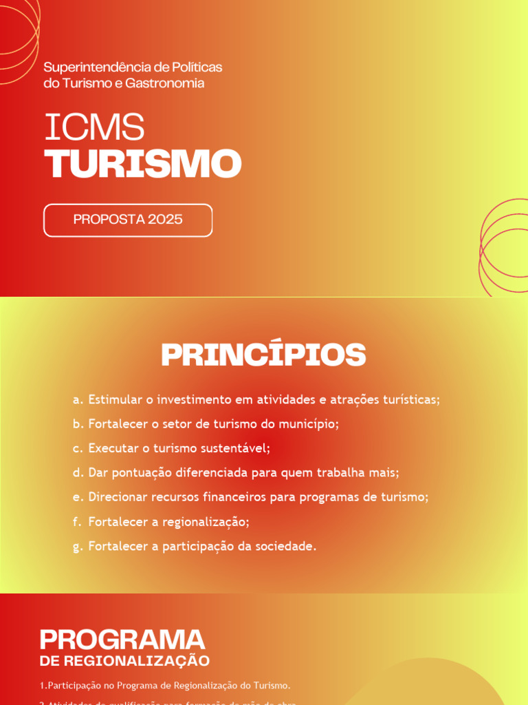 Proposta ICMS 2025 (Para IGR) PDF | PDF | Turismo