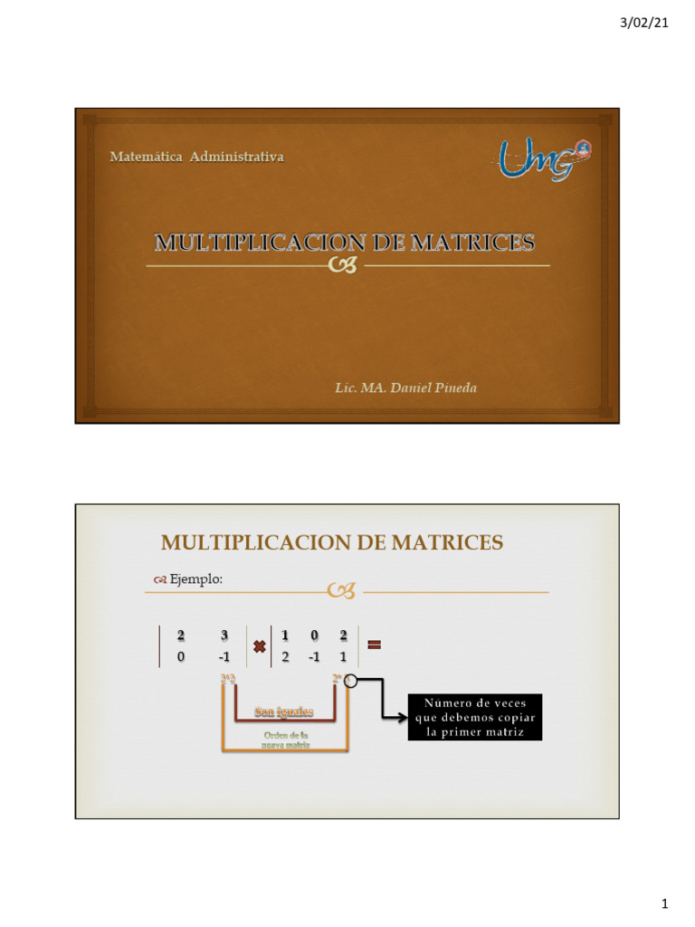 Ejemplos de Multiplicación de Matrices | PDF | Matemáticas
