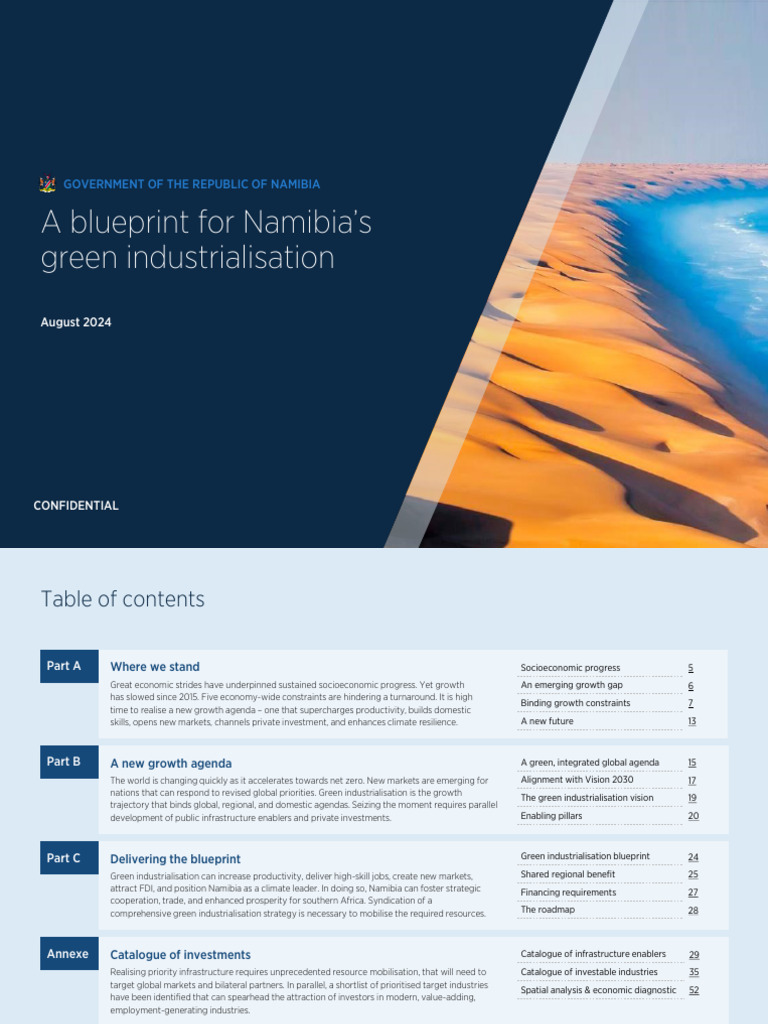 Namibia's Green Growth Blueprint | PDF | Economic Growth | Renewable Energy