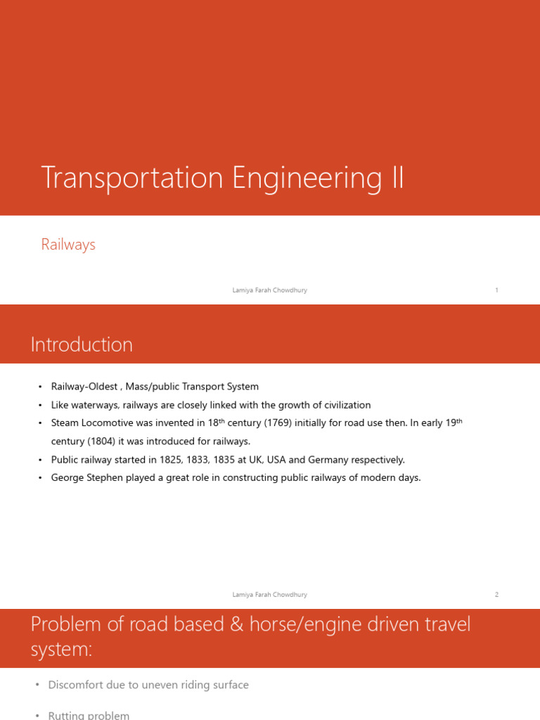 Introduction to Transportation Engineering II | PDF