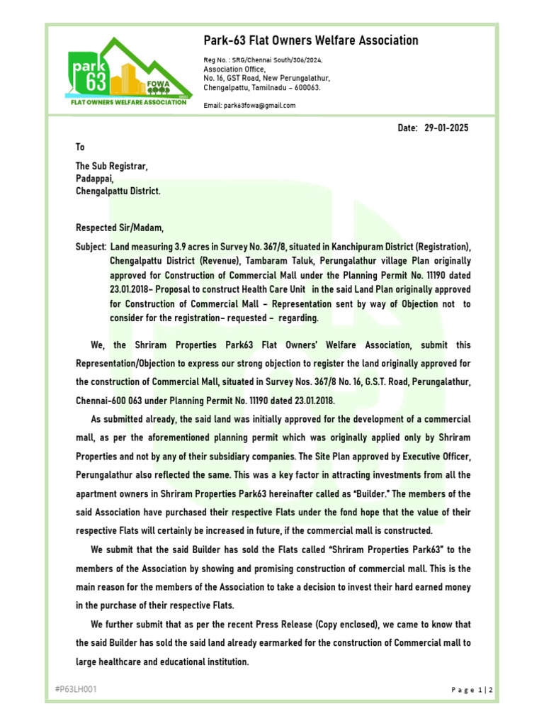 Park63 ObjectionPetition SRO | PDF | Justice | Crime & Violence