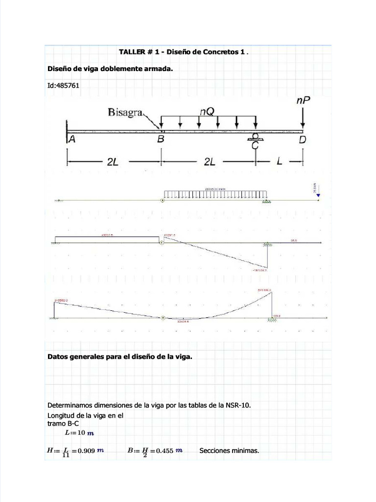 PDF Diseo de Vigas Doblemente Reforzadas - Compress | PDF