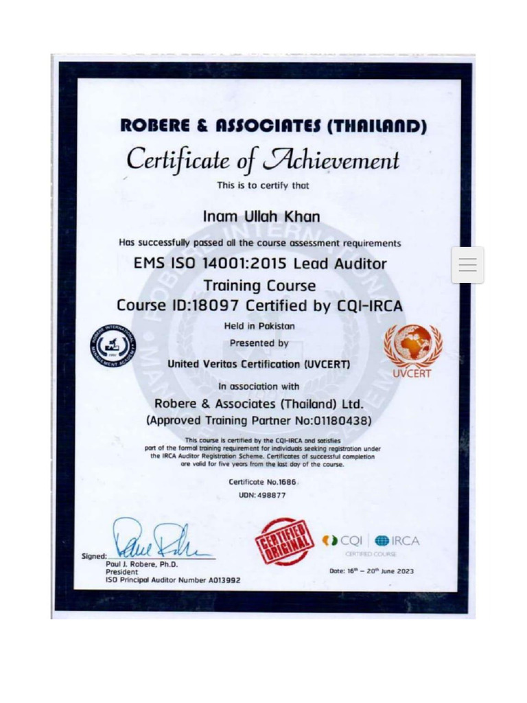 Muhammad Suliman Safety Officer CV ... | PDF