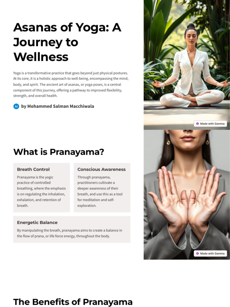Pranayama: Breath Control for Wellness | PDF | Asana | Breathing
