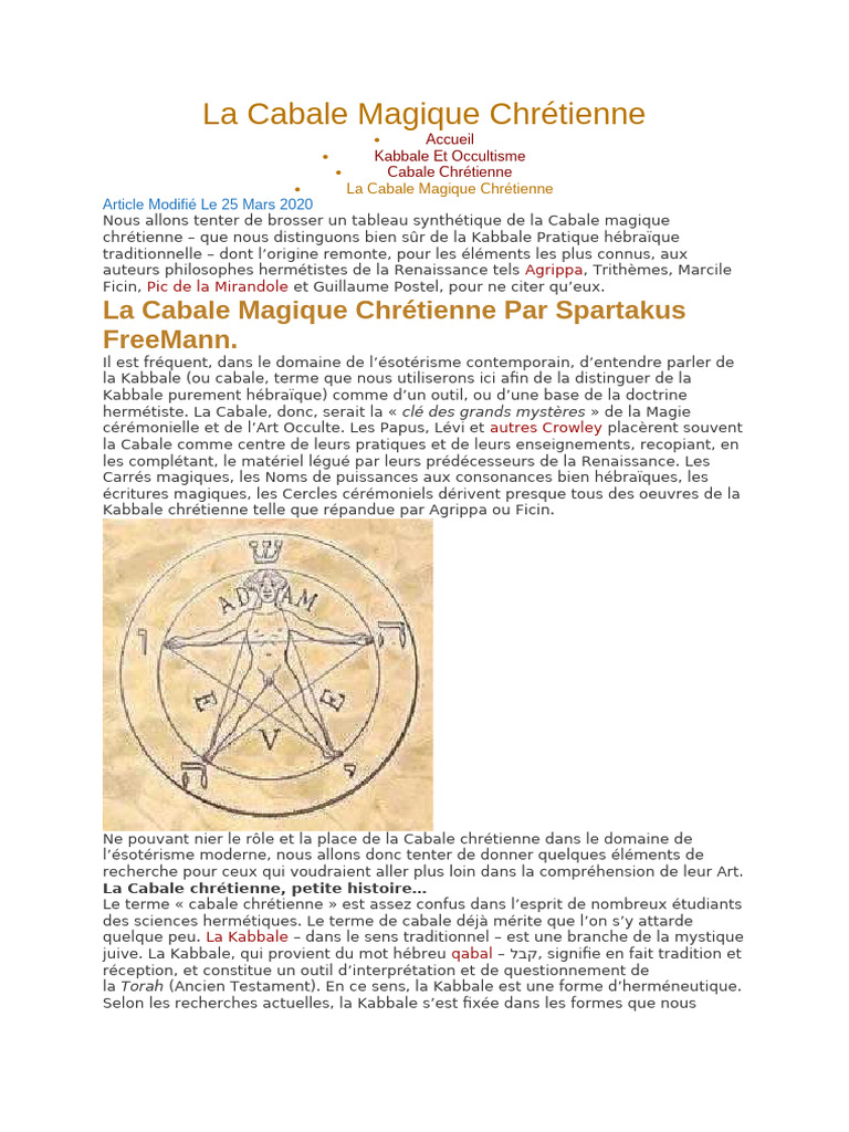 Introduction à la Cabale Magique Chrétienne | PDF | Kabbale | Occulte