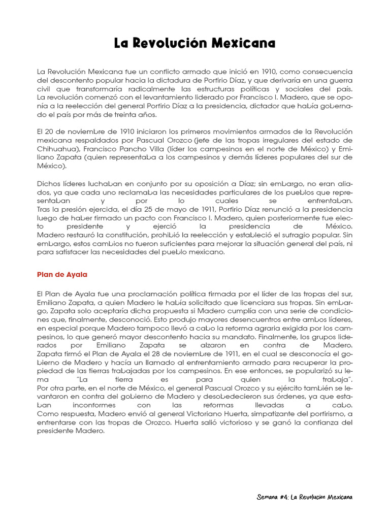 La Revolución Mexicana | PDF | revolución mejicana | México