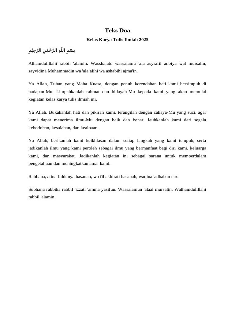 Teks Doa | PDF