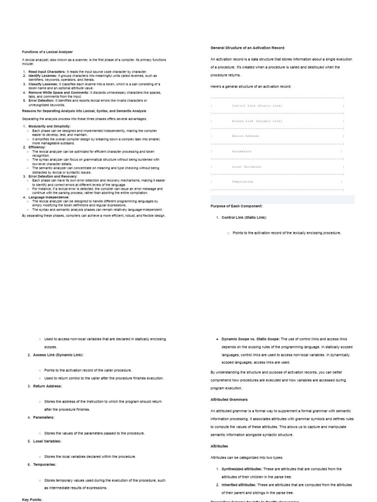 List Out The Functions of Lexical Analyzer - State... | PDF | Variable (Computer Science ...