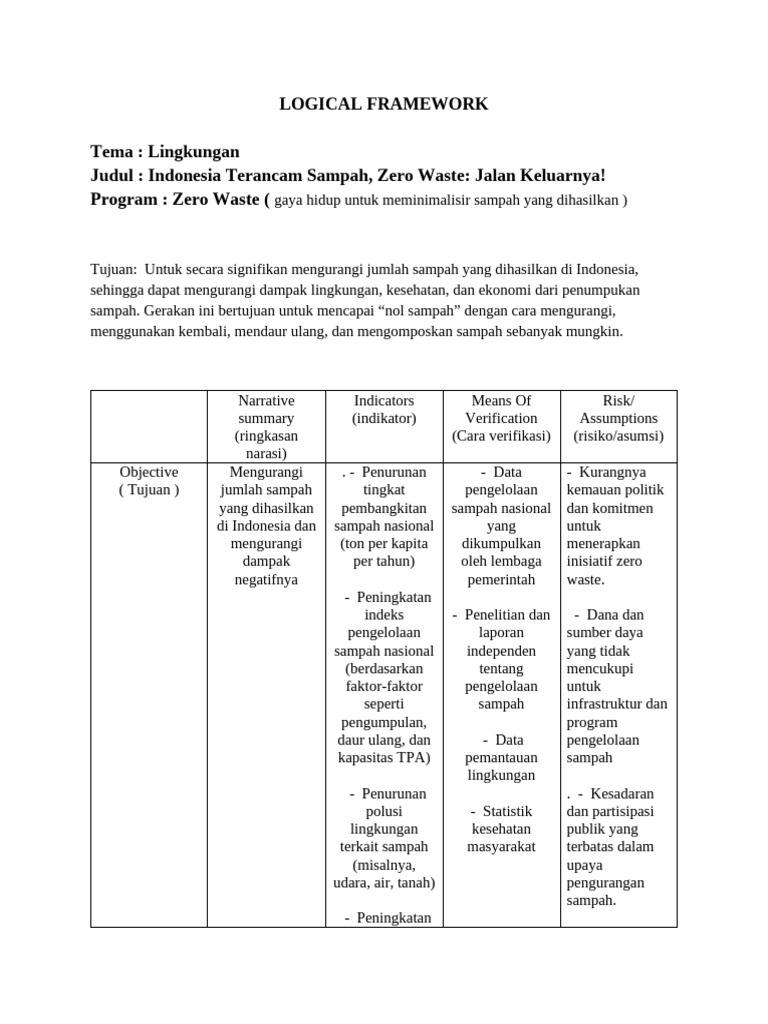 Logical Framework | PDF