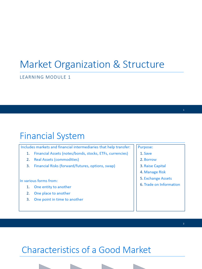 FA01 - Stock Market Organization & Function v2024 | PDF | Futures ...