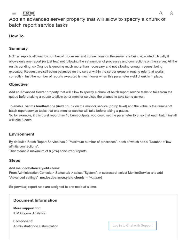 Optimize Cognos Batch Report Execution | PDF