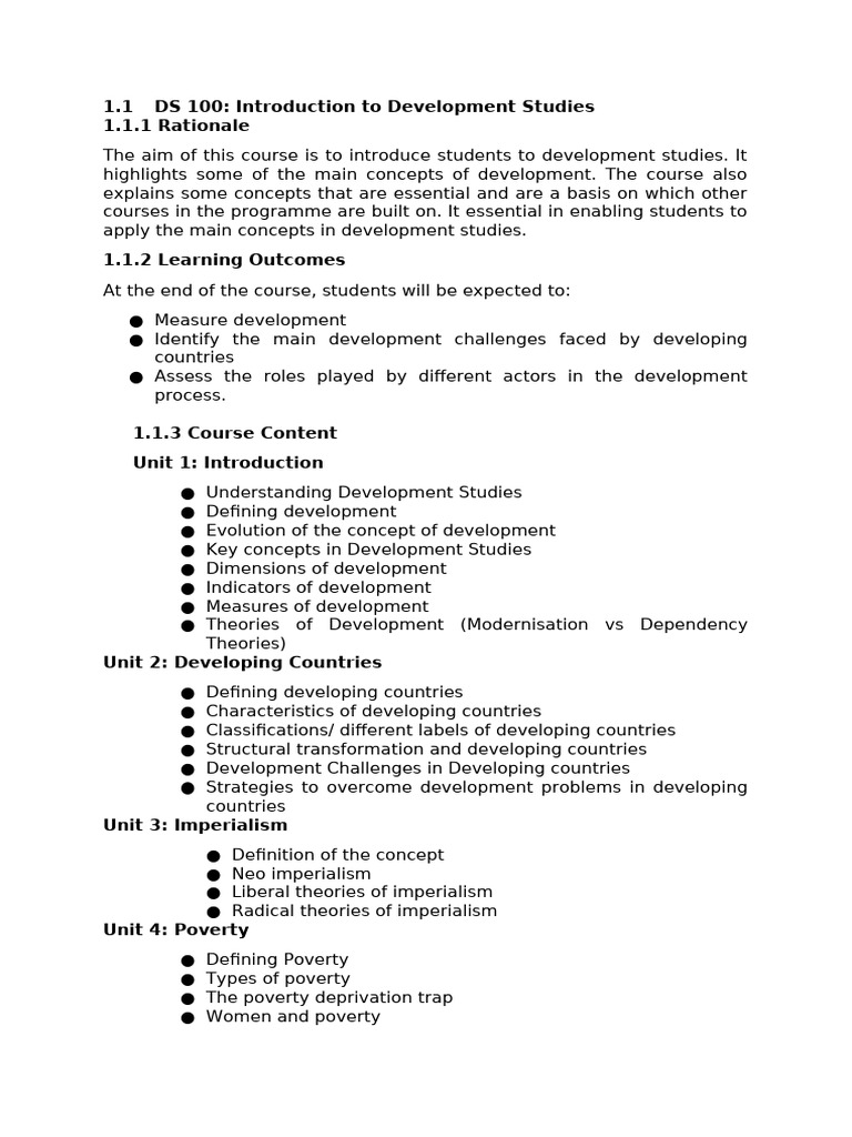Introduction to Development Studies | PDF | Non Governmental ...