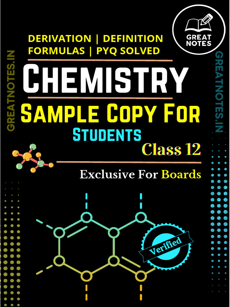 Great Notes Class 12th Chemistry | PDF | Solubility | Parts Per Notation