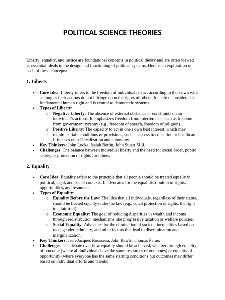 Political Science Theories | PDF | Sovereignty | State (Polity)