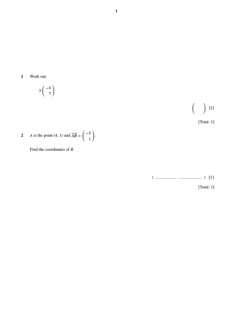 Vectors Worksheet | PDF | Classical Geometry | Geometry