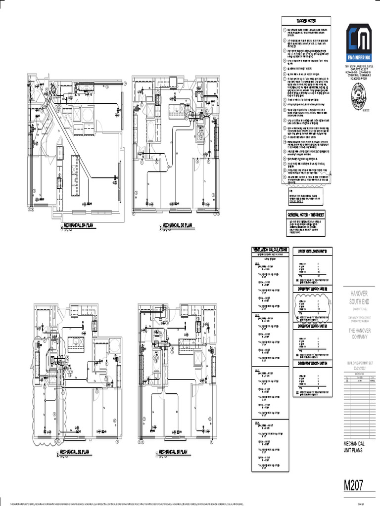 Mechanical Unit Plans m207-1 | PDF