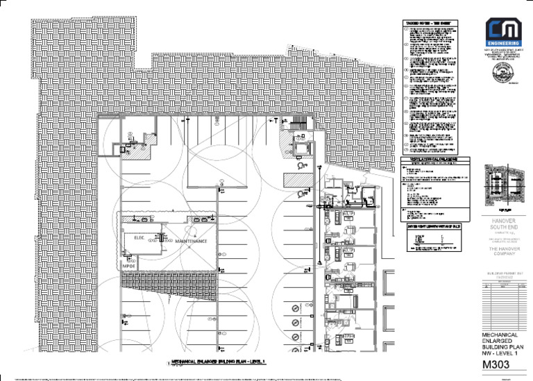 Mechanical Enlarged Building Plan NW - Level 1 m303-1 | PDF