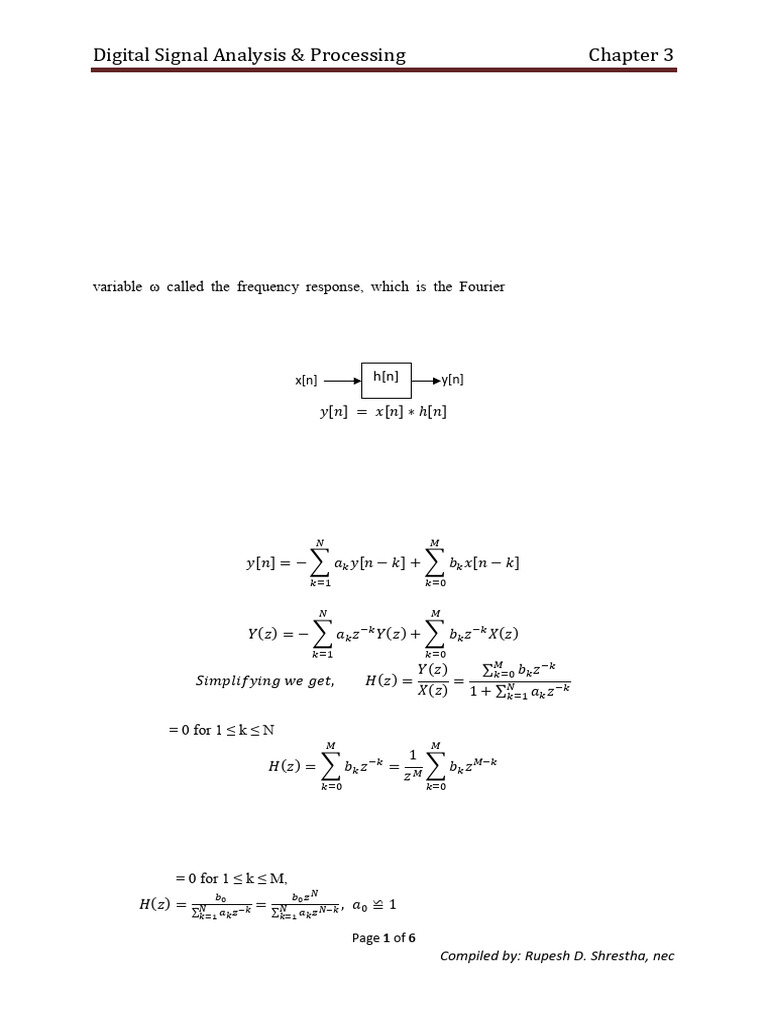 Chapter 3 Analysis of LTI System in Frequency Domain | PDF | Signal Processing ...