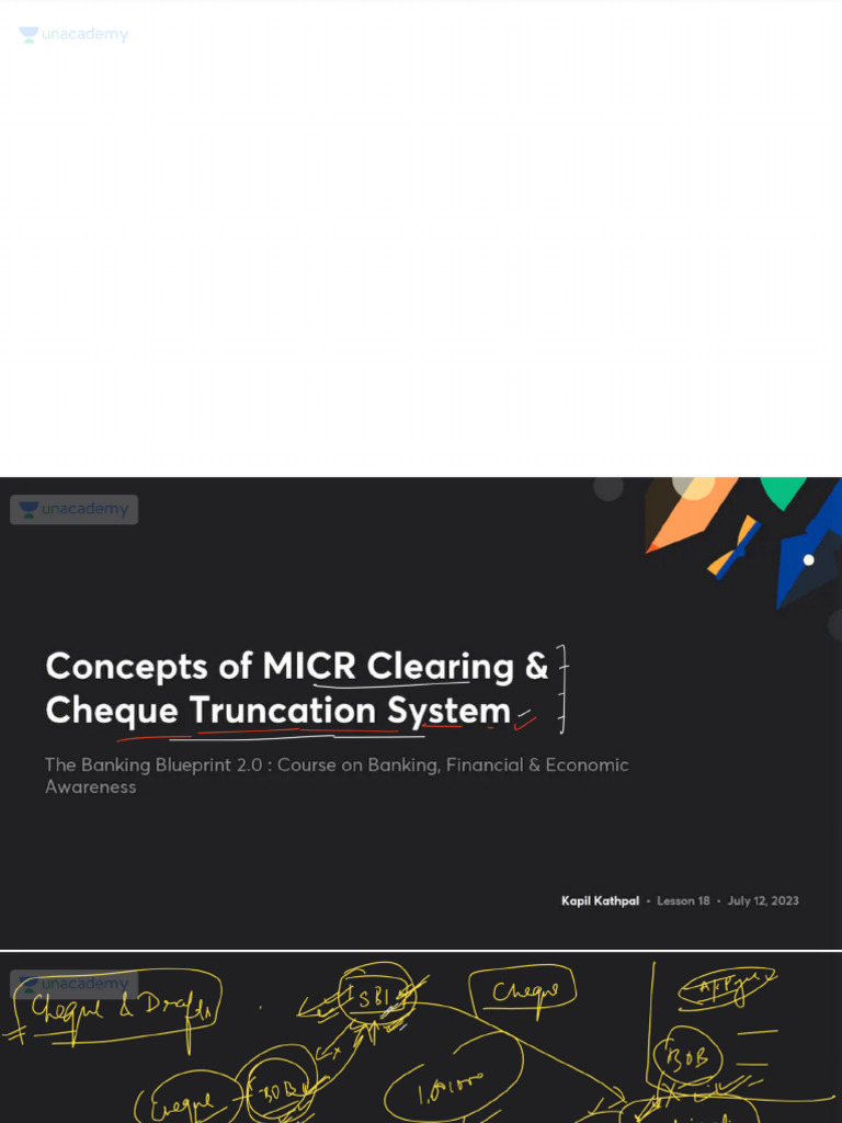 Concepts of MICR Clearing Cheque Truncation System With Anno | PDF
