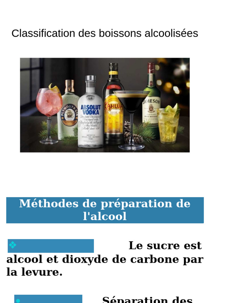 Classification des boissons alcoolisées | PDF | Boisson | Boissons ...