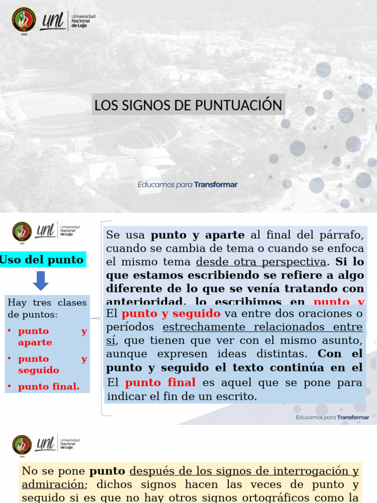 Signos de Puntuación: Uso y Ejemplos | PDF | Coma | Puntuación