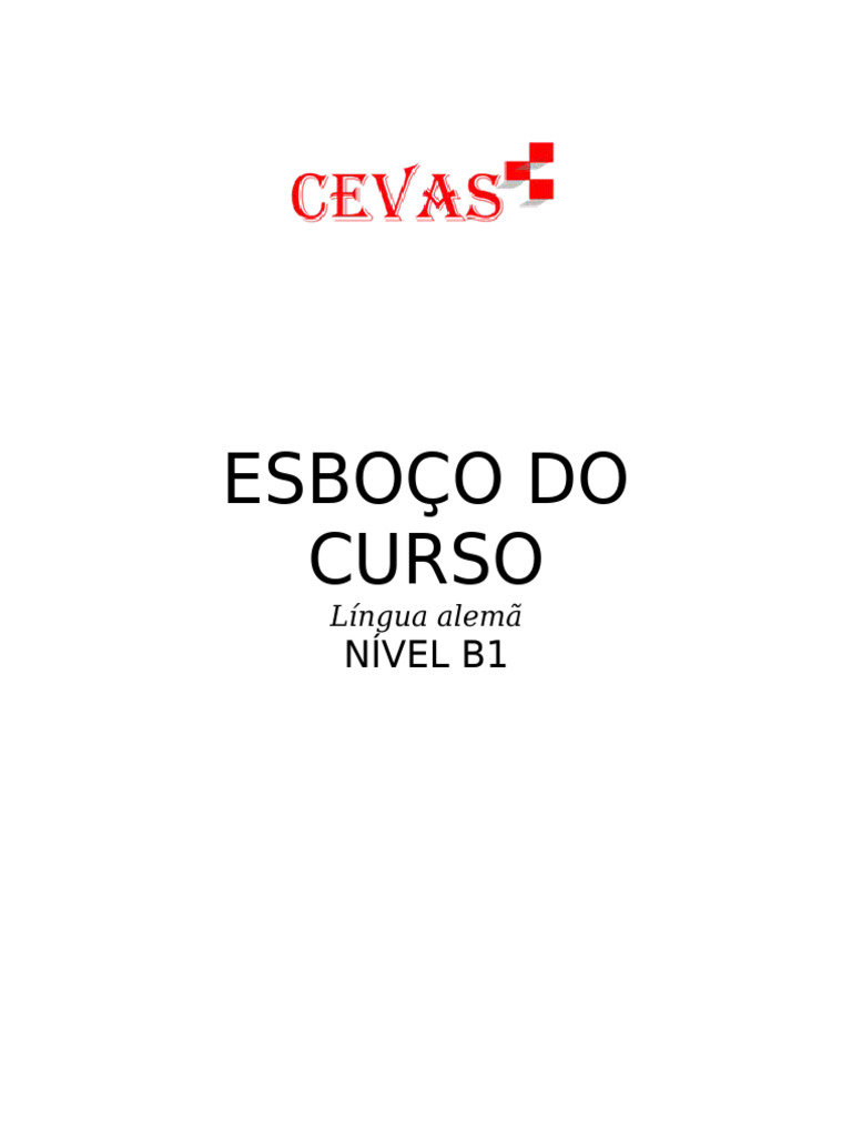 Esquema Do Curso - Língua Alemã B1 | PDF | Aprendizado | Alemão (idioma)