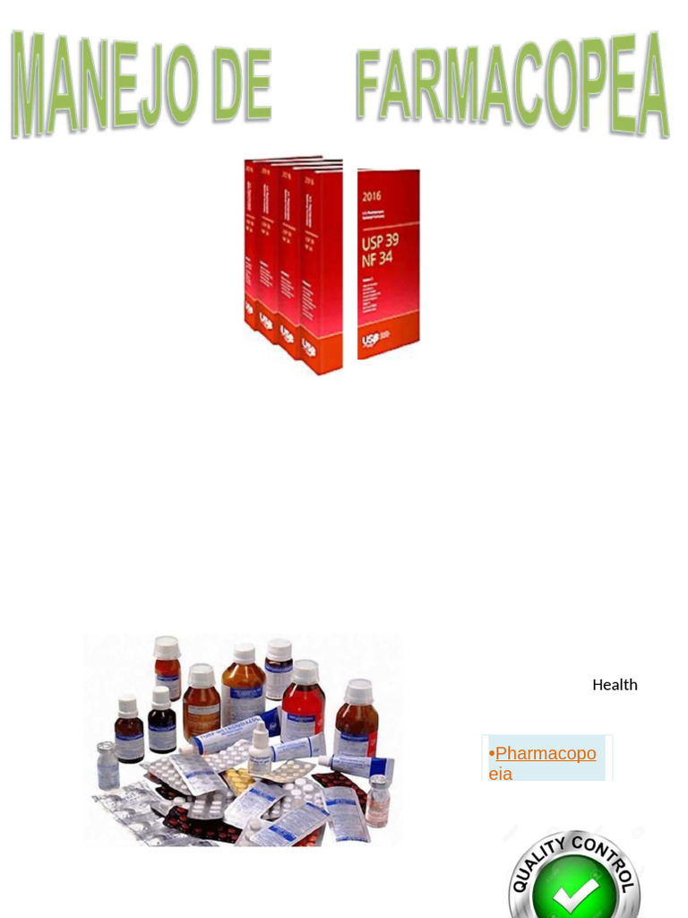 USP and Global Pharmacopoeias Overview | PDF | Pharmacy ...