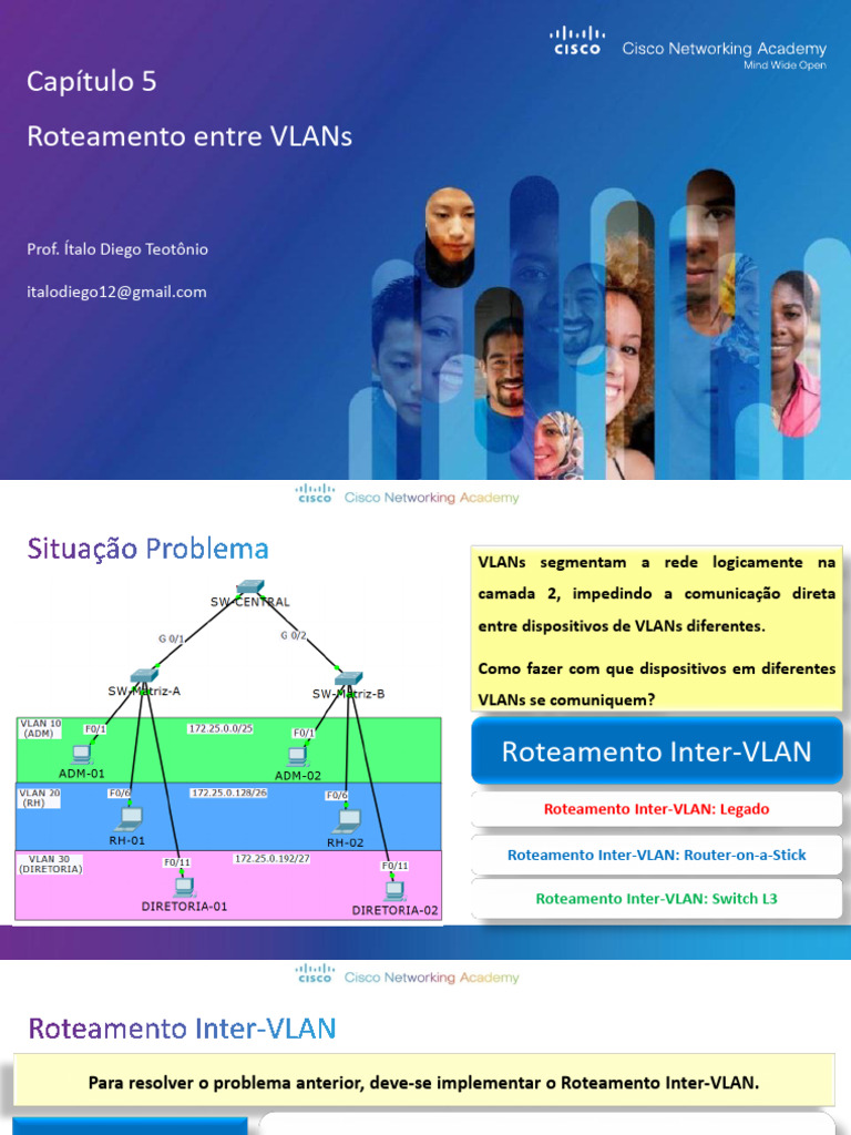 CCNA 2 - Capítulo 5 (Slides) | PDF | Comutador de rede | Roteador (informática)
