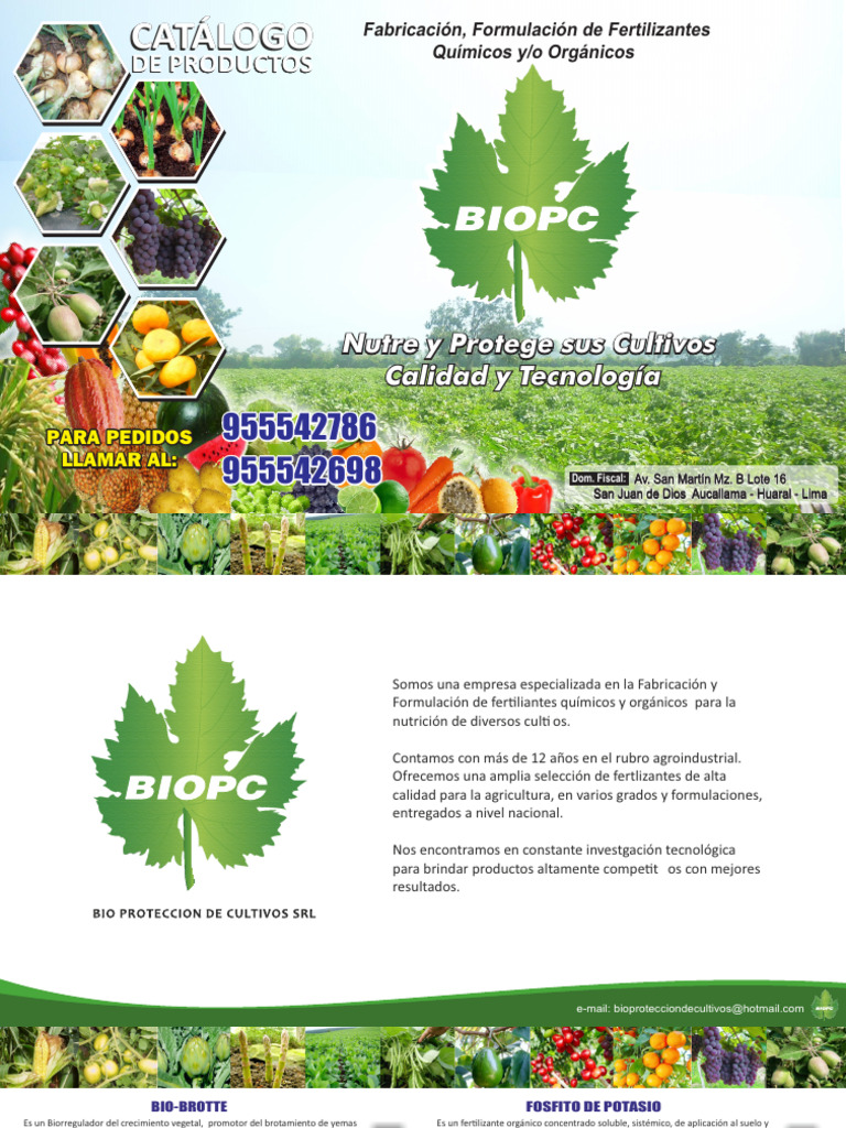 Catálogo Biopc 2023 (Pablo) 2 | PDF | Calcio | Agua
