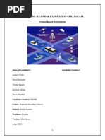 PE SBA Guidelines for Students | PDF | Human Communication