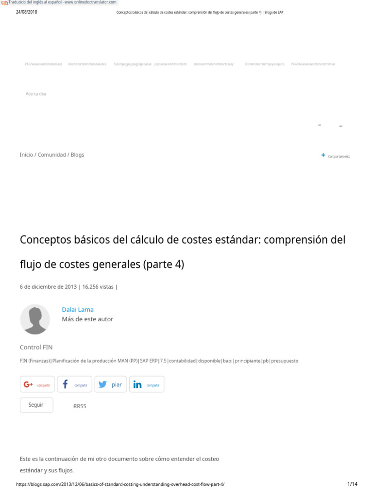 5 - Basics of Standard Costing - Understanding Overhead Cost Flow-Part ...