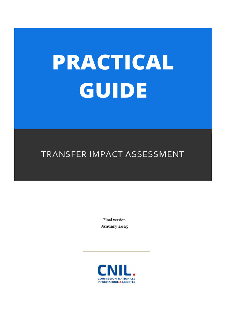 CNIL - Transfer Impact Assessment Practical Guide | PDF | Justice | Crime & Violence