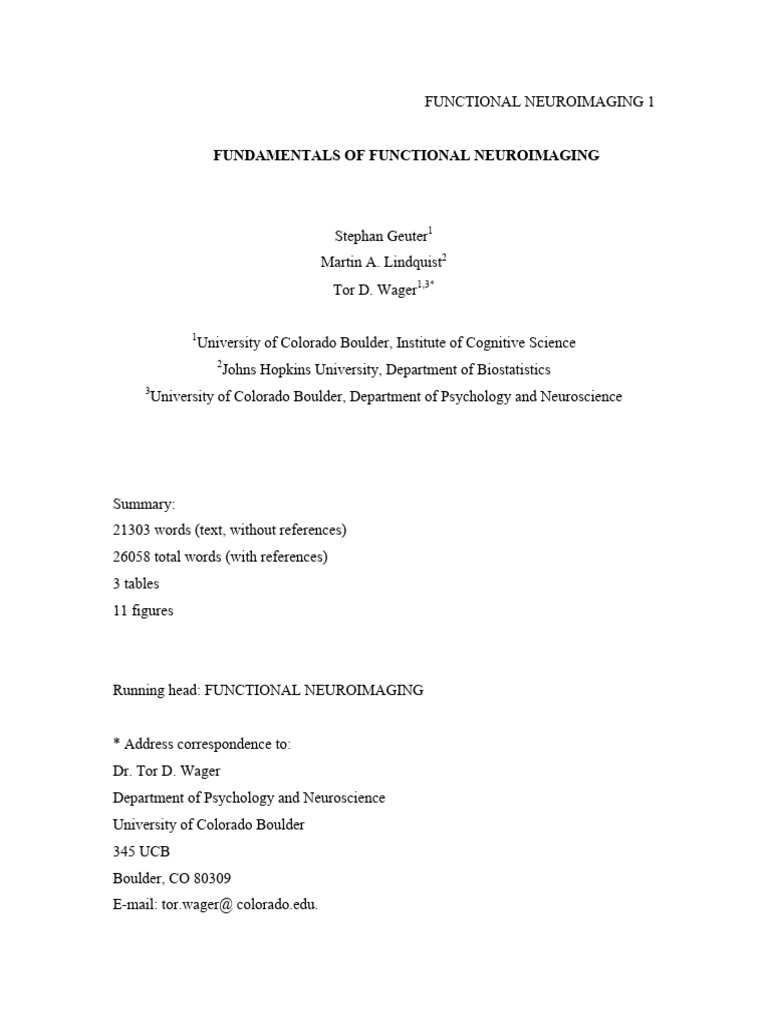 steph | PDF | Functional Magnetic Resonance Imaging | Positron Emission ...