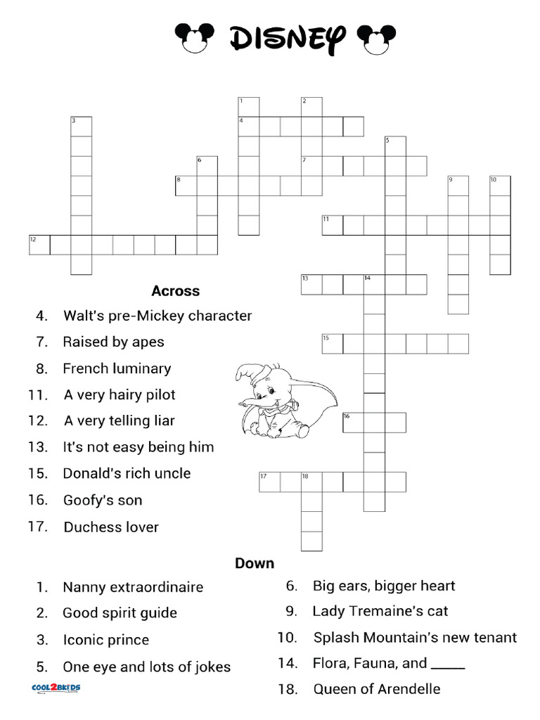 Disney Crossword Puzzles | PDF