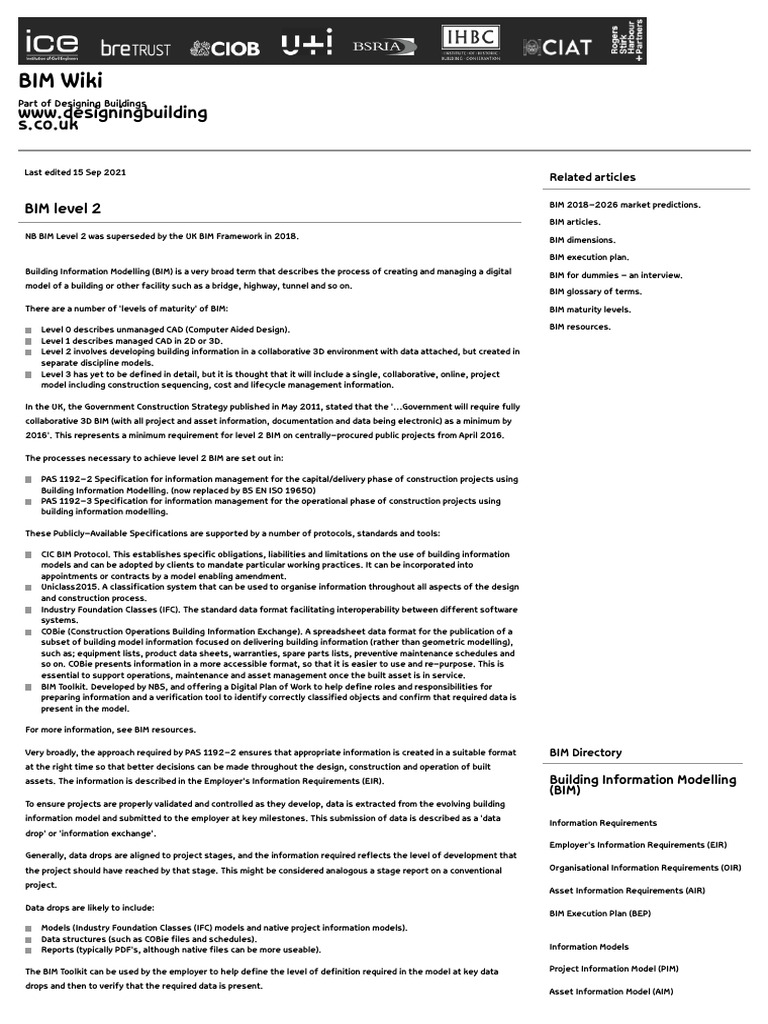 BIM Level 2 - Designing Buildings | PDF | Building Information Modeling ...