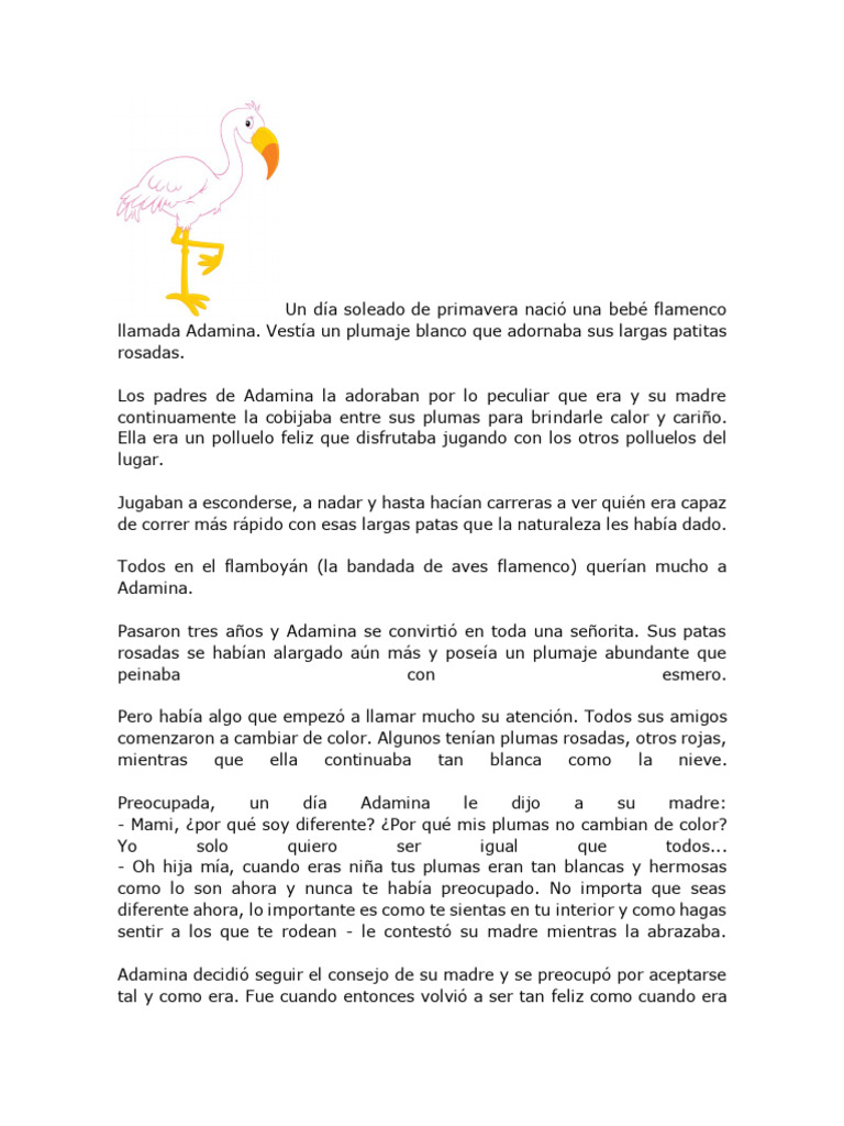 Un Flamenco Diferente Cuento | PDF