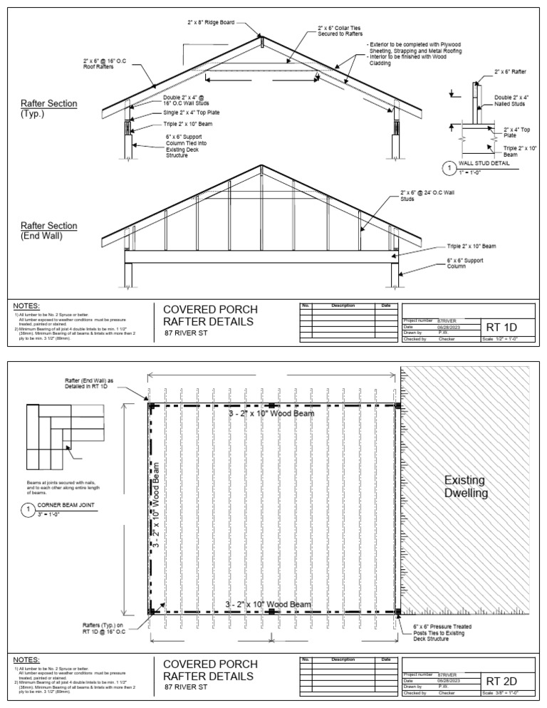 2023-06-28 LEE MORLANDO Rafter Shop Drawings - R1 | PDF | Beam ...