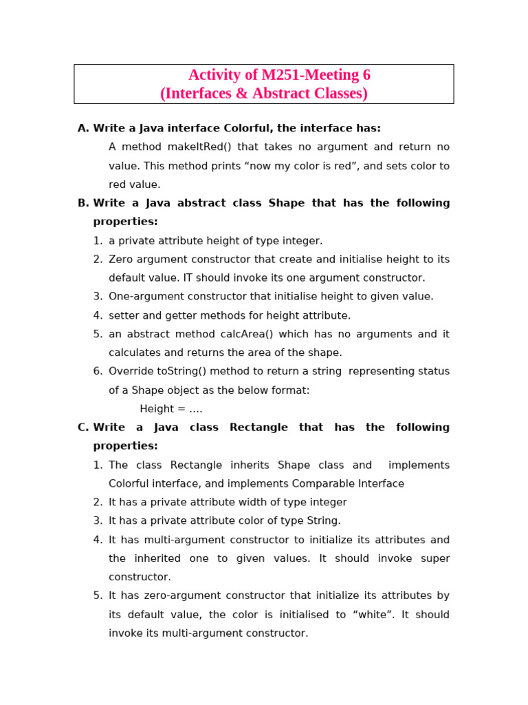 M251 Meeting 6 Activities | PDF