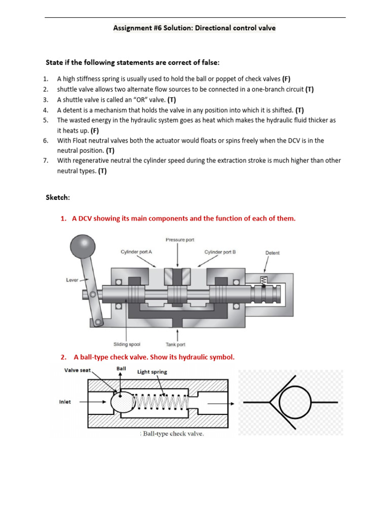 Assignment #6- Solution | PDF | Valve | Hydraulics Assignment #6- Solution | PDF | Valve | Hydraulics