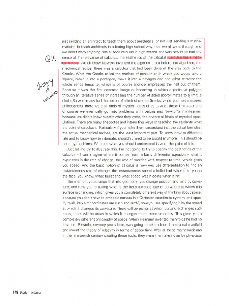 An Aesthetics of Calculus p 148 | PDF