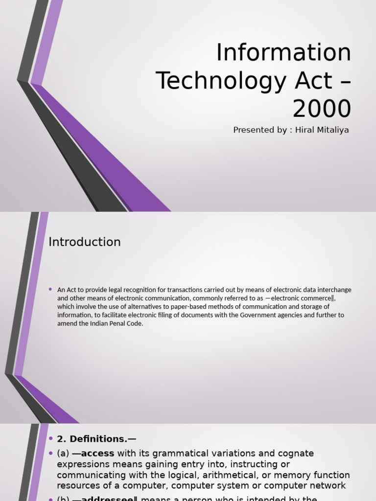 Information Technology Act - 2000 | PDF | Tribunal | Appeal