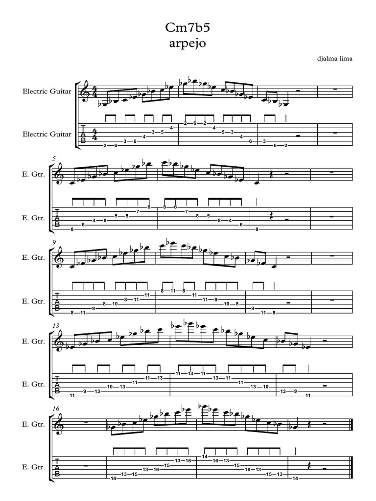 Arpejos Cm7b5 - Full Score | PDF