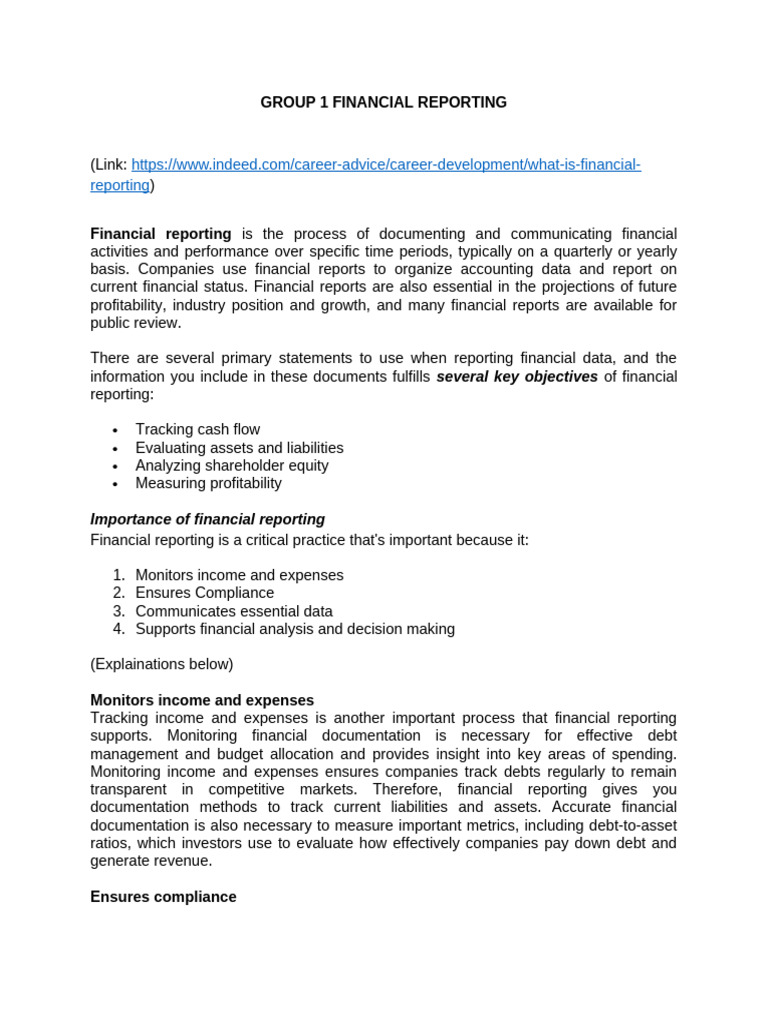 Financial Controllership Chapter 2 | PDF | Balance Sheet | Cash Flow ...
