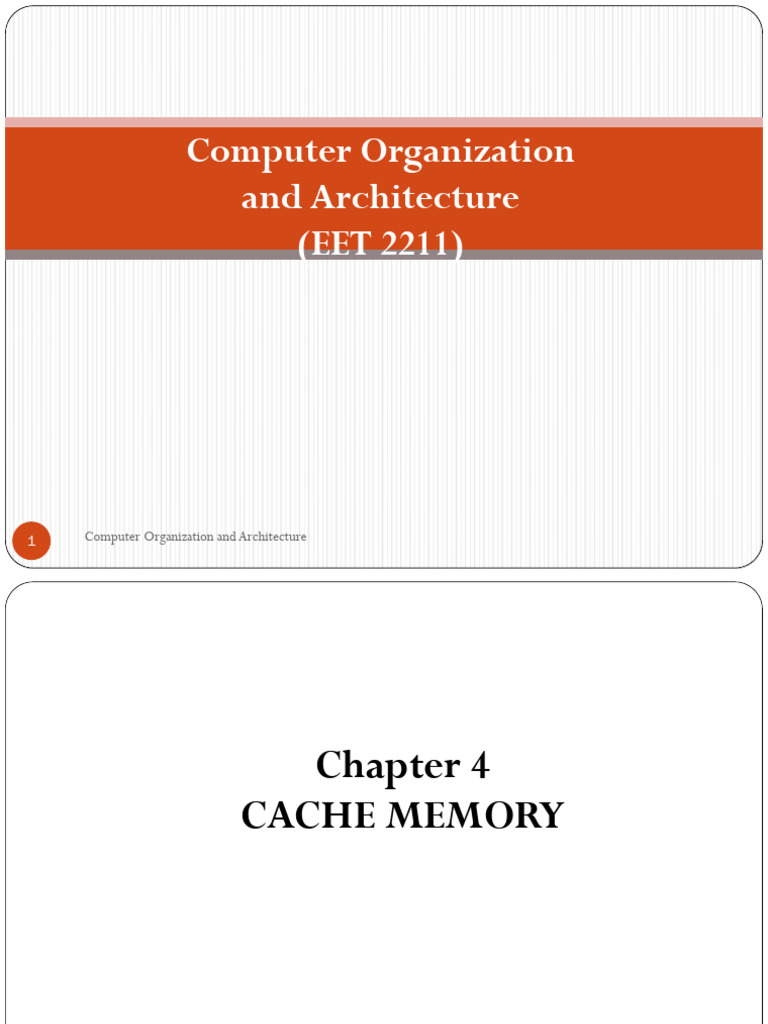 LECTURE 17 | PDF | Cpu Cache | Central Processing Unit